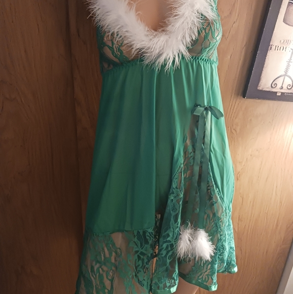 None | Intimates & Sleepwear | Christmas Babydoll Sheer Sexy | Poshmark